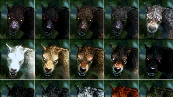 Skyrim Weerwolf Skins 4K 2K Bellyache Werewolf Moonlight Tales