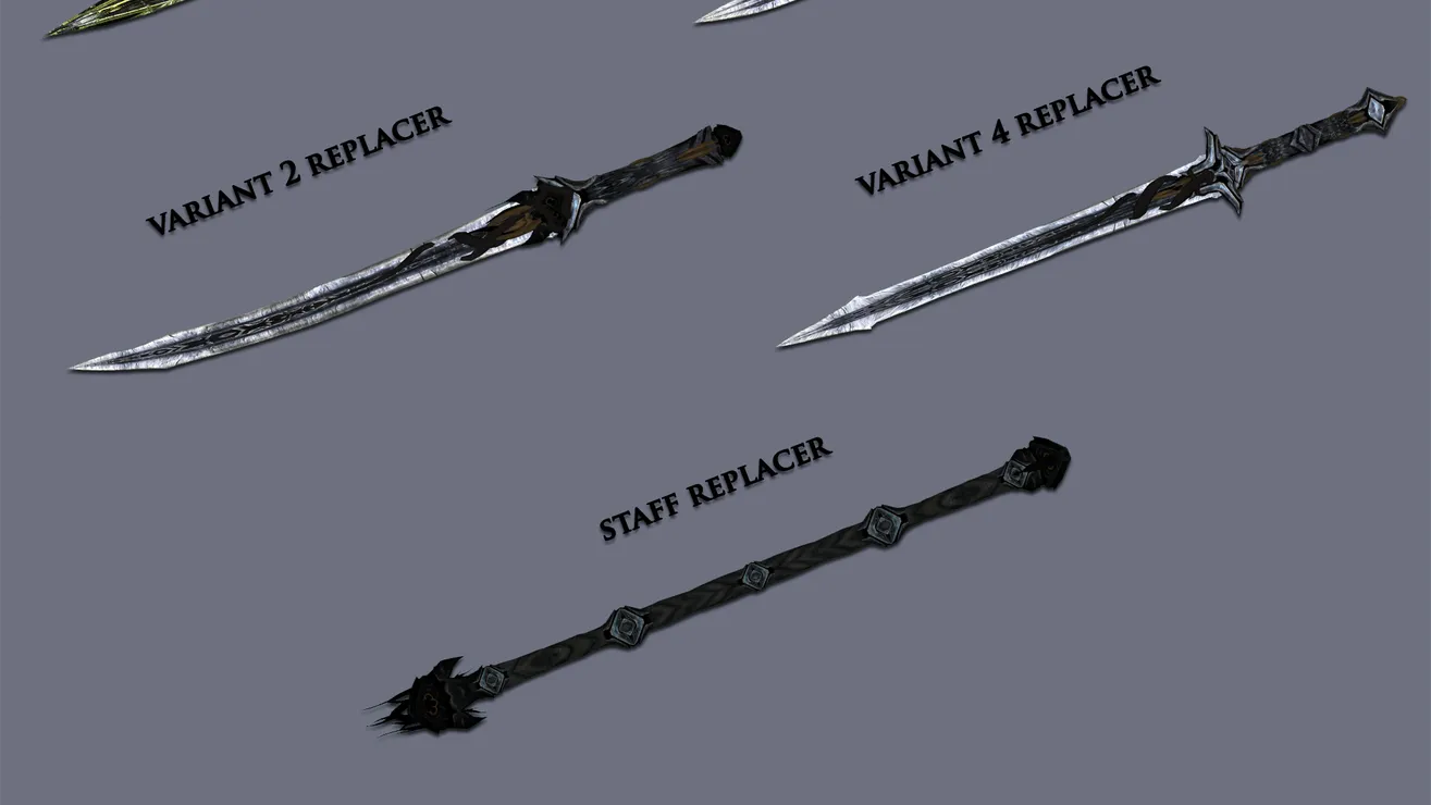 Skyrim Staffs Weapons